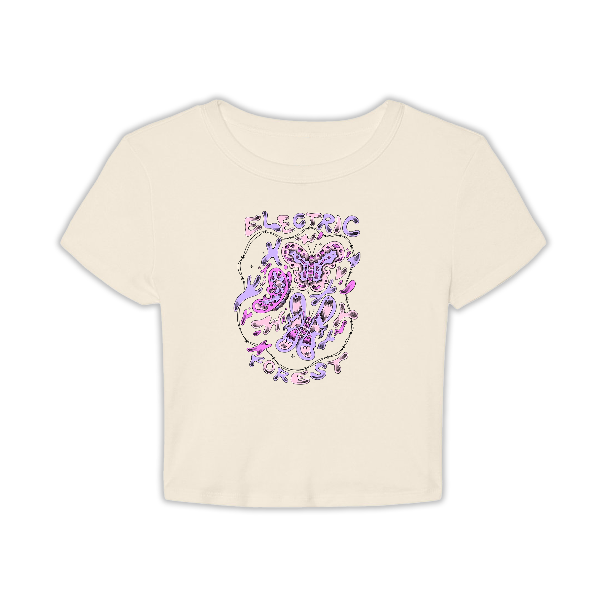 Bubblefly Crop Tee – Electric Forest Shop